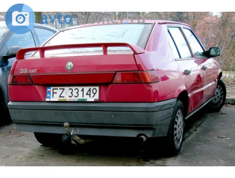FZ 33149, Alfa Romeo 33 (Zielona Góra City) License plates of Poland