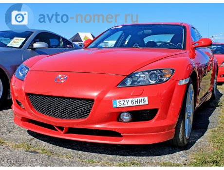 SZY 6HH9, Mazda RX-8 (Żywiec County) License plates of Poland