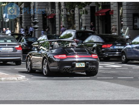 196 WEW, Porsche 911 (Florida) License plate of the USA