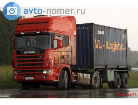 а555ун54, Scania IV-series (Novosibirsk Oblast) License plate Russia