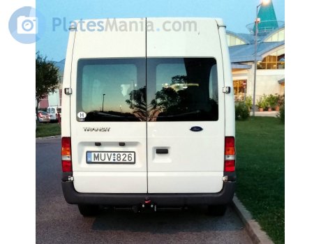 MUV-826, Ford Transit , license plates of Hungary