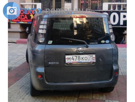 м478ко75, Toyota Sienta (Transbaikal (Zabaykalsky) Krai) License plate ...