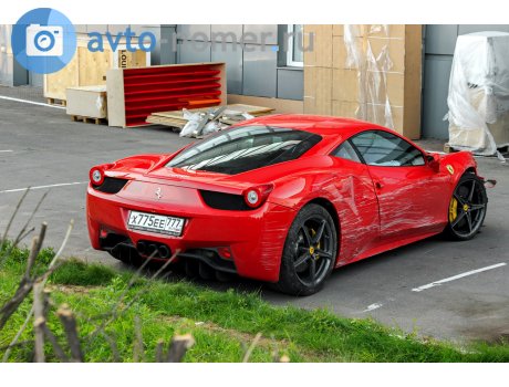 х775ее777, Ferrari 458 (Moscow City) License plate Russia