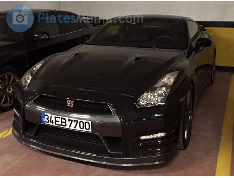 34 EB 7700, Nissan GT-R (İstanbul) License plate of Turkey