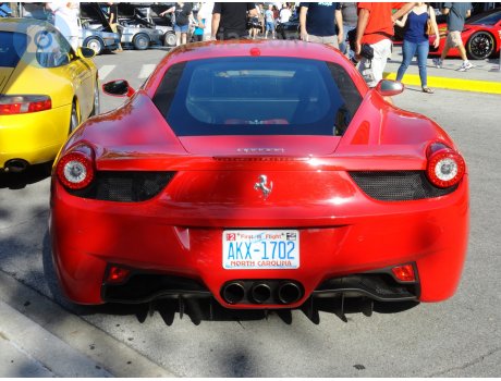 AKX-1702, Ferrari 458 (North Carolina) License plate of the USA